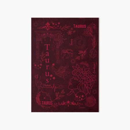 "Maroon Taurus Zodiac Horoscope Design" Art Board Print for Sale by ...