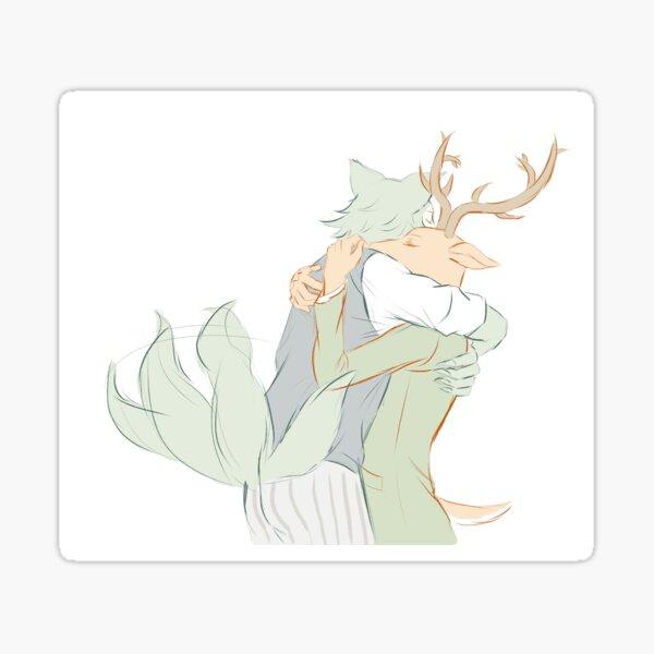"Louis and Legoshi Hugging" Sticker for Sale by mariewings493 | Redbubble