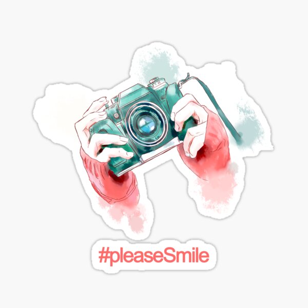 "PLEASE SMILE" Sticker for Sale by diego75bcn | Redbubble
