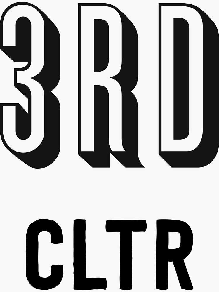 Pegatina «3er cltr [fondo blanco]» de 3rd-cltr | Redbubble