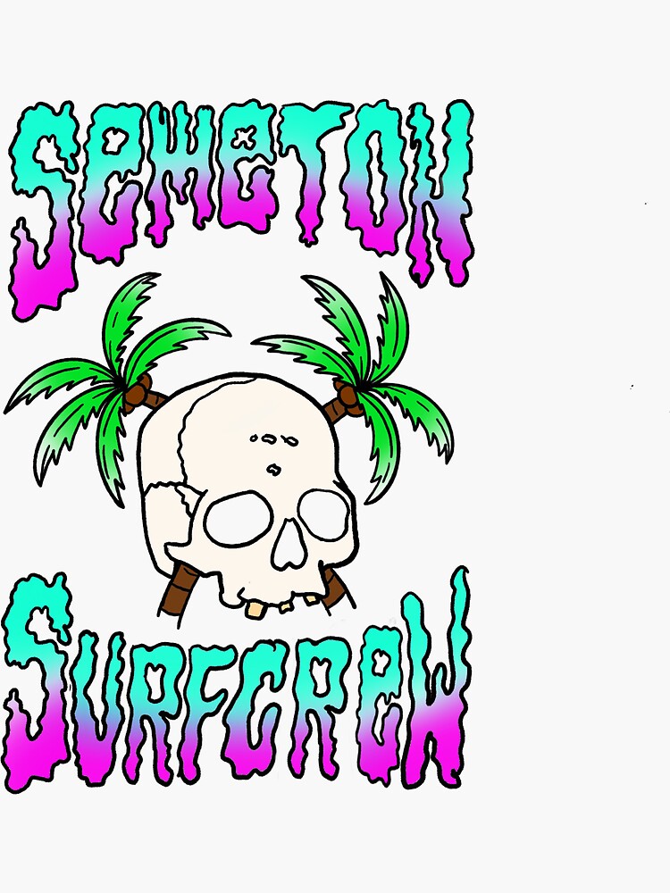 "Semeton Surf Crew Skull and Trees" Sticker for Sale by Hayley-P41 ...