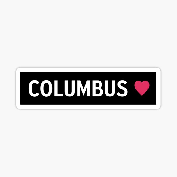 "Columbus" Sticker by alison4 | Redbubble