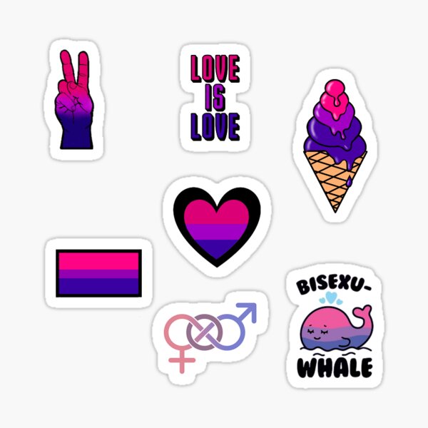 Bisexual Sticker Pack Sticker For Sale By Rainbow Cove Redbubble