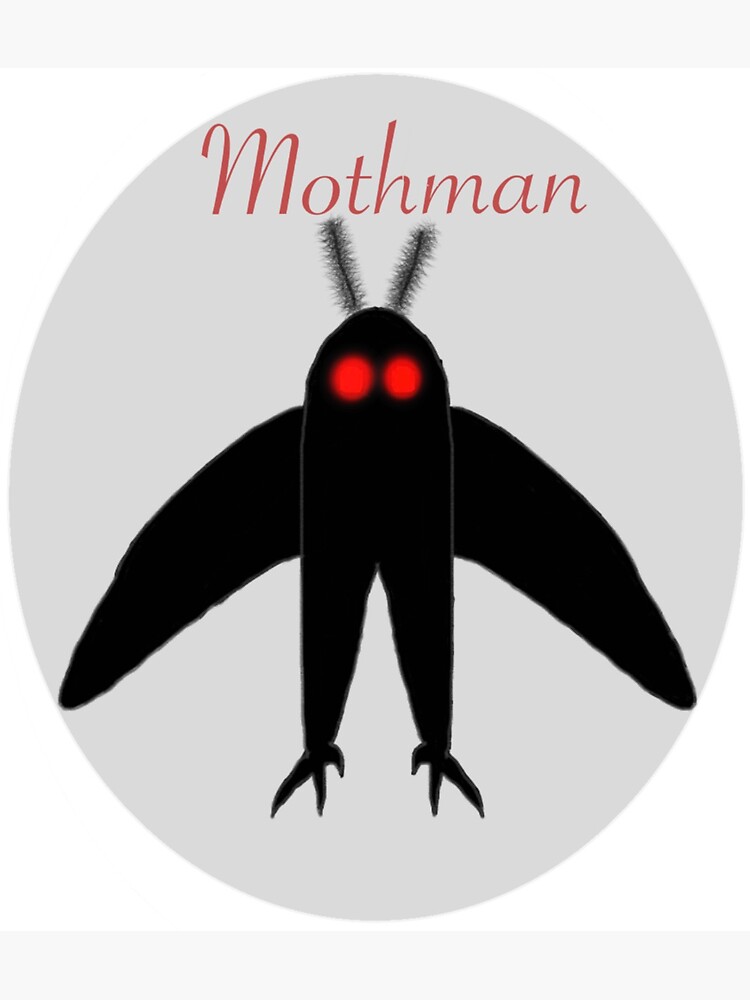 "Cartoon Mothman" Sticker for Sale by racega719 | Redbubble