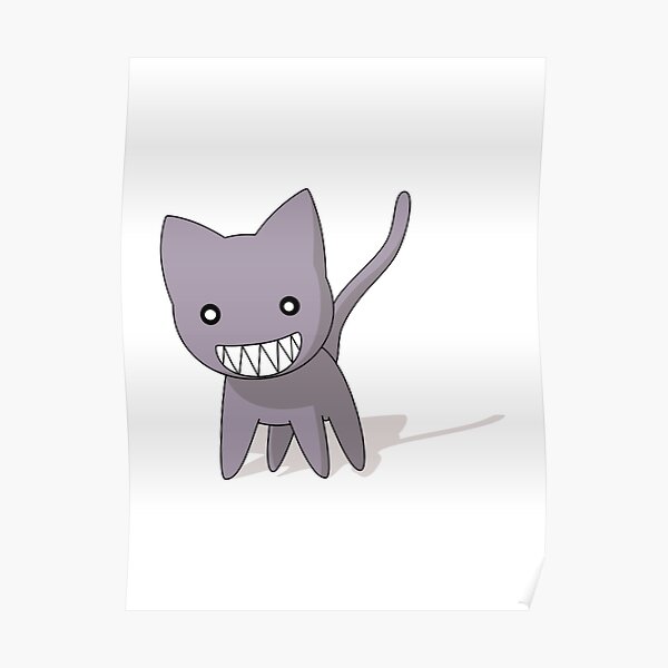 "Grey Cat Kamineko" Poster by hellusinatien | Redbubble