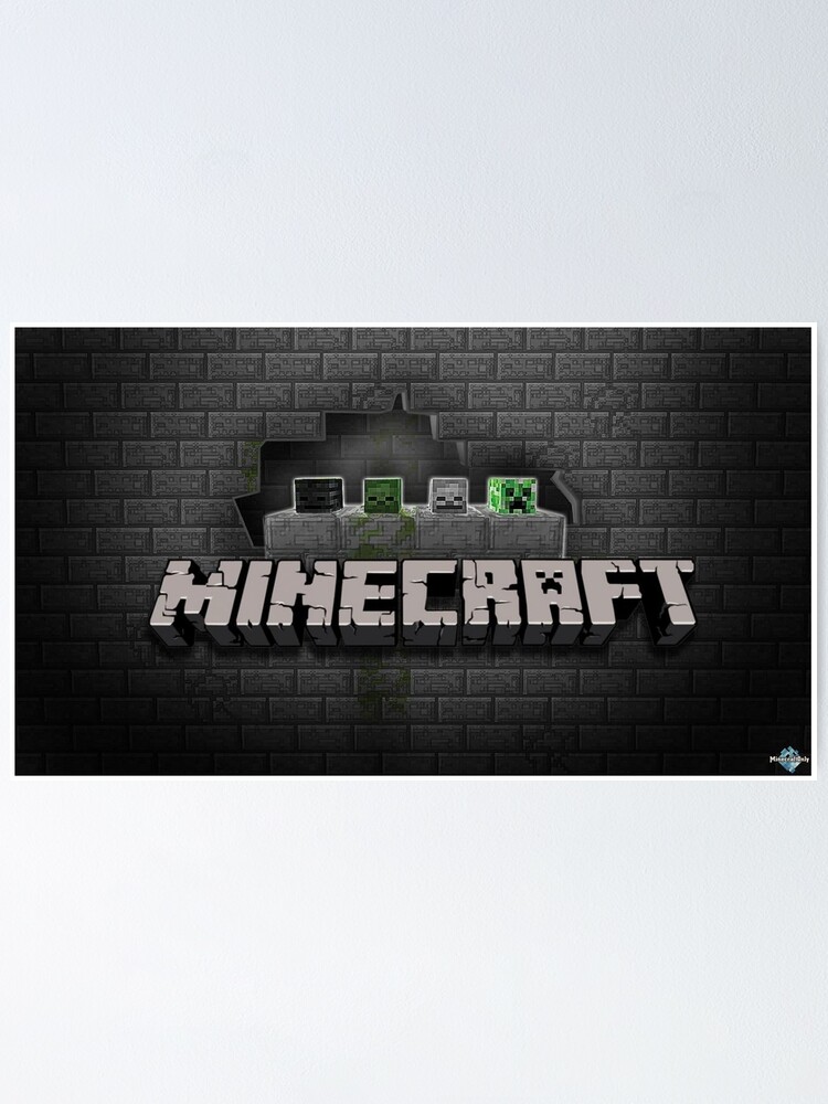 "Minecraft start" Poster for Sale by Seriivolchok | Redbubble
