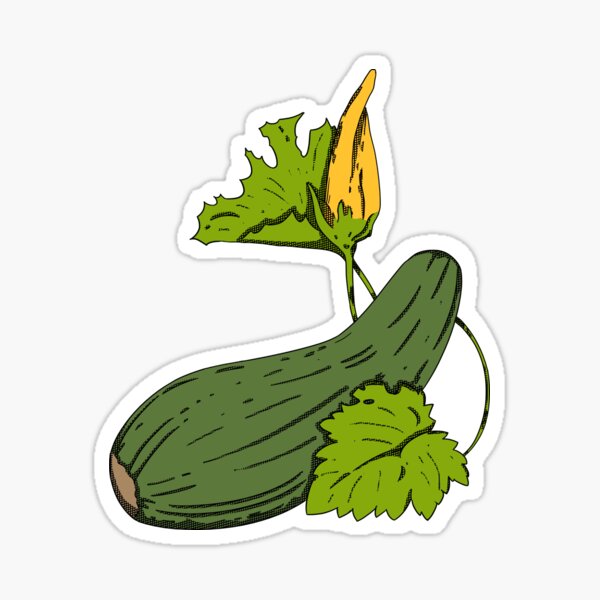 "Zucchini vintage garden retro plant gift" Sticker for Sale by LuminOrb ...