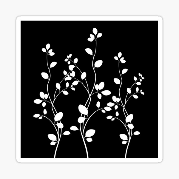 "Leaves and Stems" Sticker for Sale by phylliswalter | Redbubble