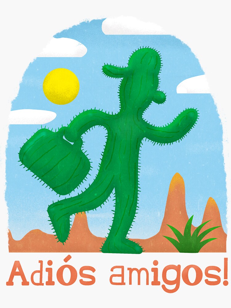 "ADIÓS AMIGOS!" Sticker by paulstcreative | Redbubble