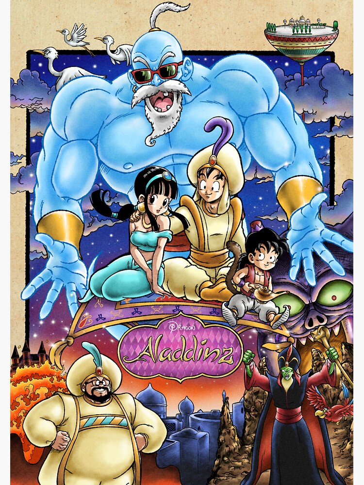 Pegatina «Aladdin Dragon Ball» de FranFuentesArt | Redbubble