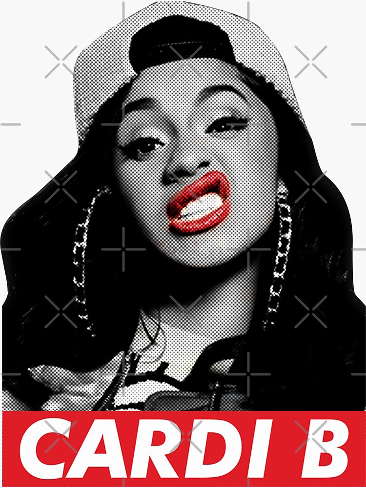 "Cardi B" Sticker for Sale by Z-Teddy | Redbubble