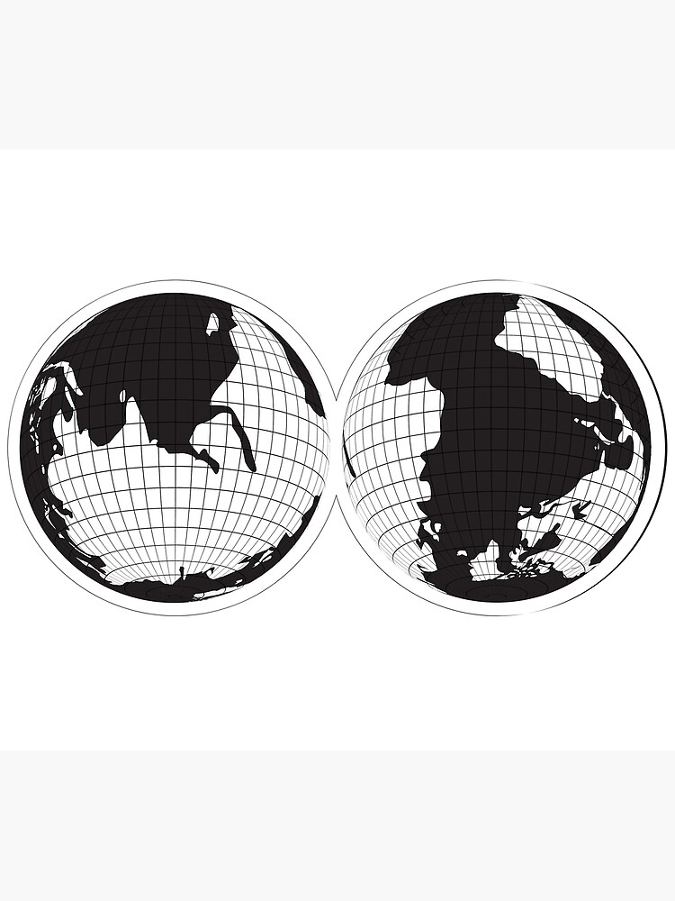 Lámina fotográfica «mapa del mundo al revés» de leonmarket | Redbubble