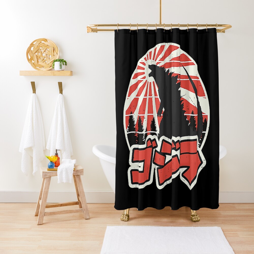 "Godzilla Retro" Shower Curtain for Sale by khanhlinhs1997 | Redbubble
