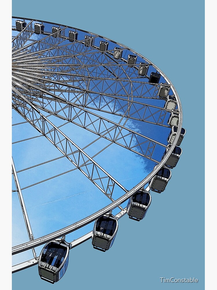 "The Echo Wheel, Liverpool in blue by Tim Constable" Poster by ...