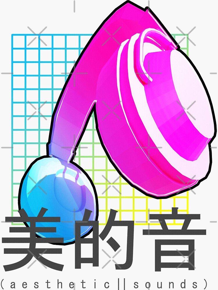 "aesthetic sounds" Sticker by Dinosaursonacid | Redbubble