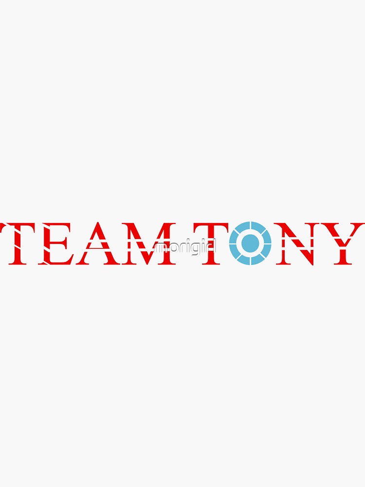 "Team Tony" Sticker for Sale by morigirl | Redbubble