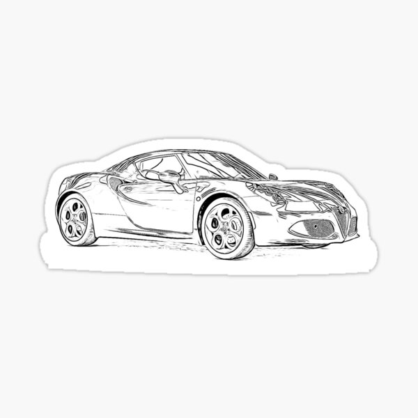 "4C Wireframe" Sticker by Auto-Prints | Redbubble