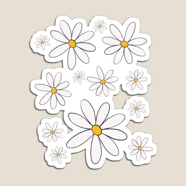 "daisy pattern, sticker pack " Magnet for Sale by hangthatup | Redbubble