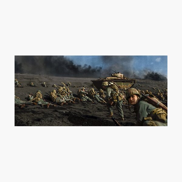 "2nd Battalion, 27th Marines landing on Iwo Jima, World War II ...