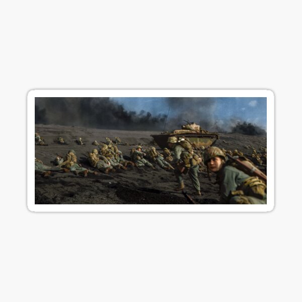 "2nd Battalion, 27th Marines landing on Iwo Jima, World War II ...