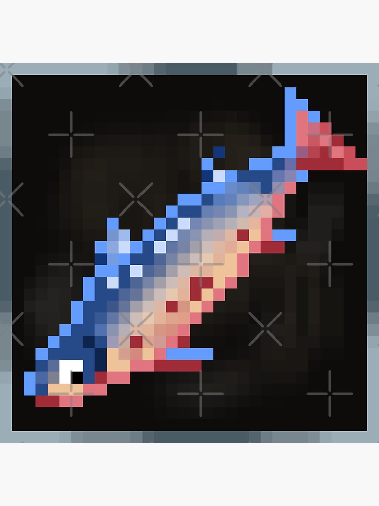 "Pixel Fresh Salmon" Sticker for Sale by maloiko | Redbubble