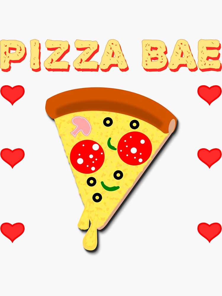 "Pizza Bae" Sticker by geoji | Redbubble
