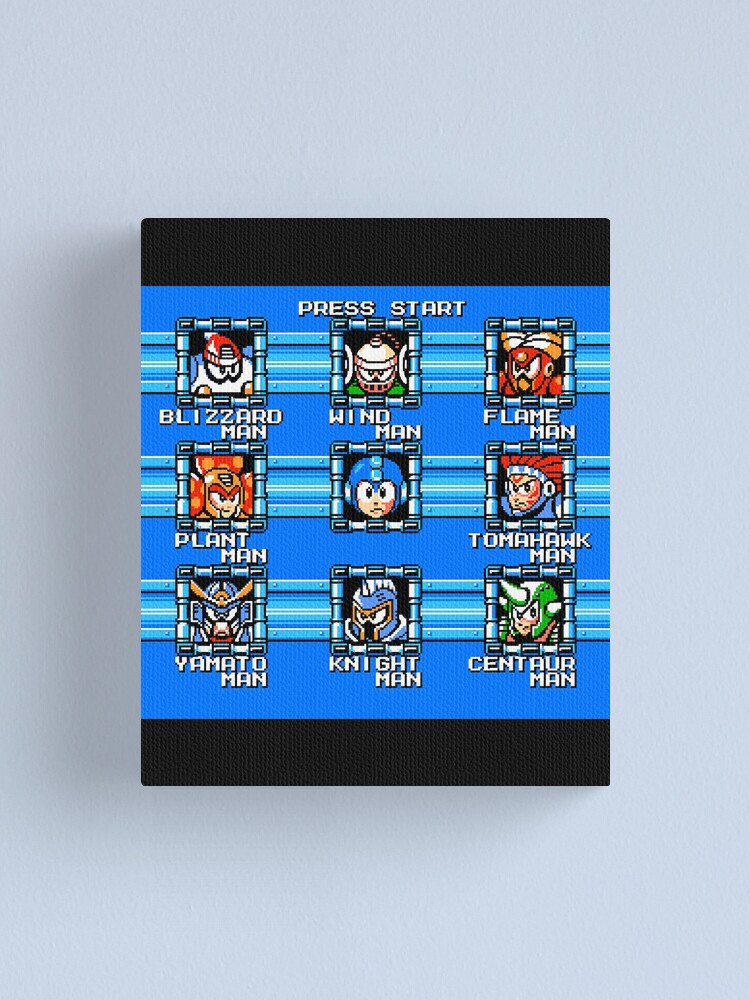 "Classic Megaman 6 stage select pixel" Canvas Print for Sale by ...