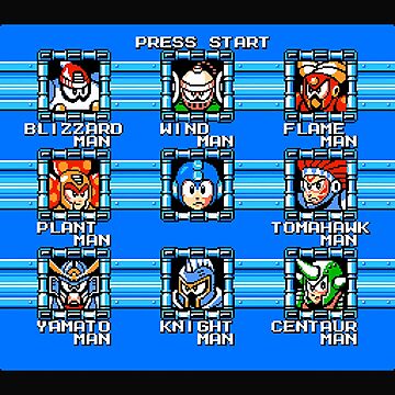 "Classic Megaman 6 stage select pixel" Canvas Print for Sale by ...