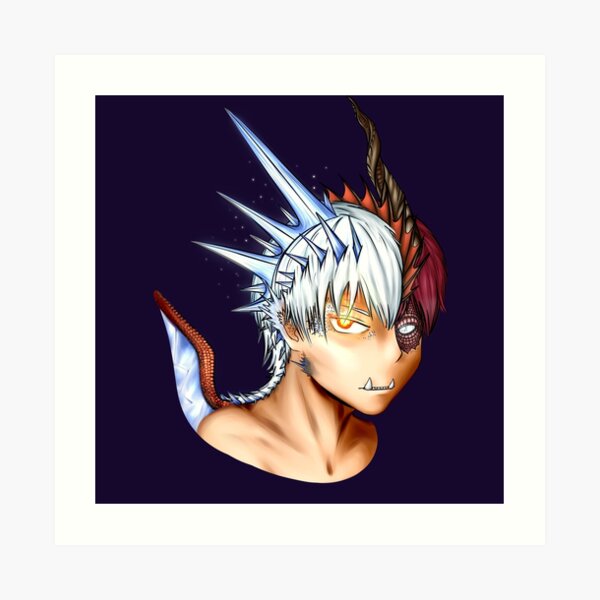 "Todoroki Shoto - My Hero Academia (dragon)" Art Print by ...