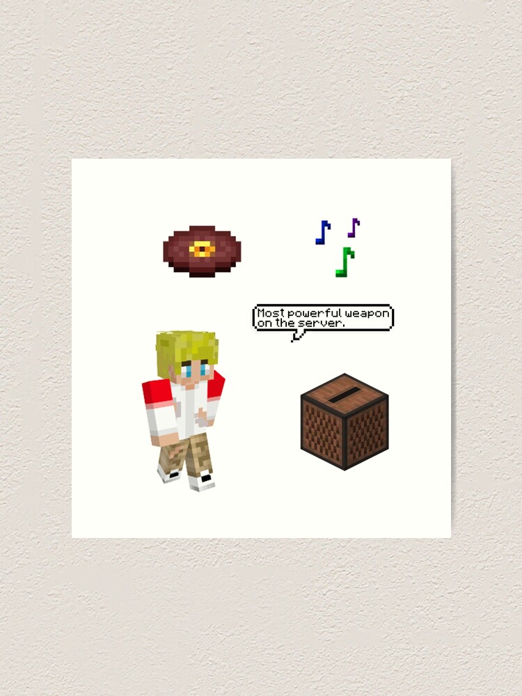 "Tommyinnit DreamSMP Music Discs Pigstep" Art Print by aspolaris17 ...