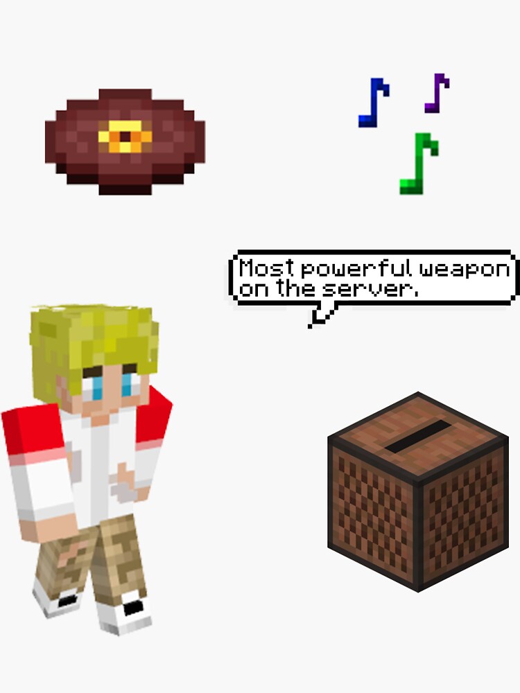 "Tommyinnit DreamSMP Music Discs Pigstep" Sticker for Sale by ...