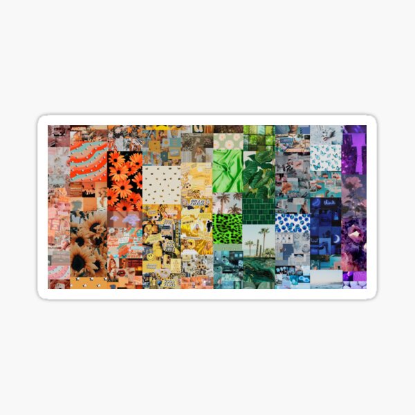 "Rainbow aesthetic collage" Sticker by Asianakmillayt | Redbubble