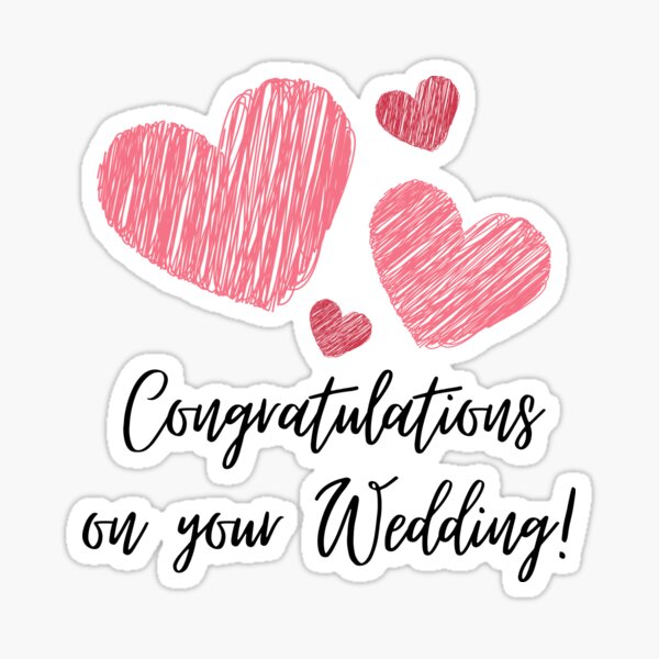"Congratulations on your Wedding! - Wedding Messages" Sticker for Sale ...