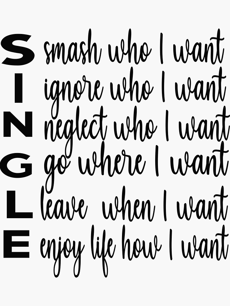 "single definition-funny single definition-Funny Valentine" Sticker for ...