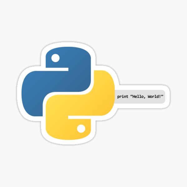 "Python hello, world! program" Sticker for Sale by xd4rker | Redbubble