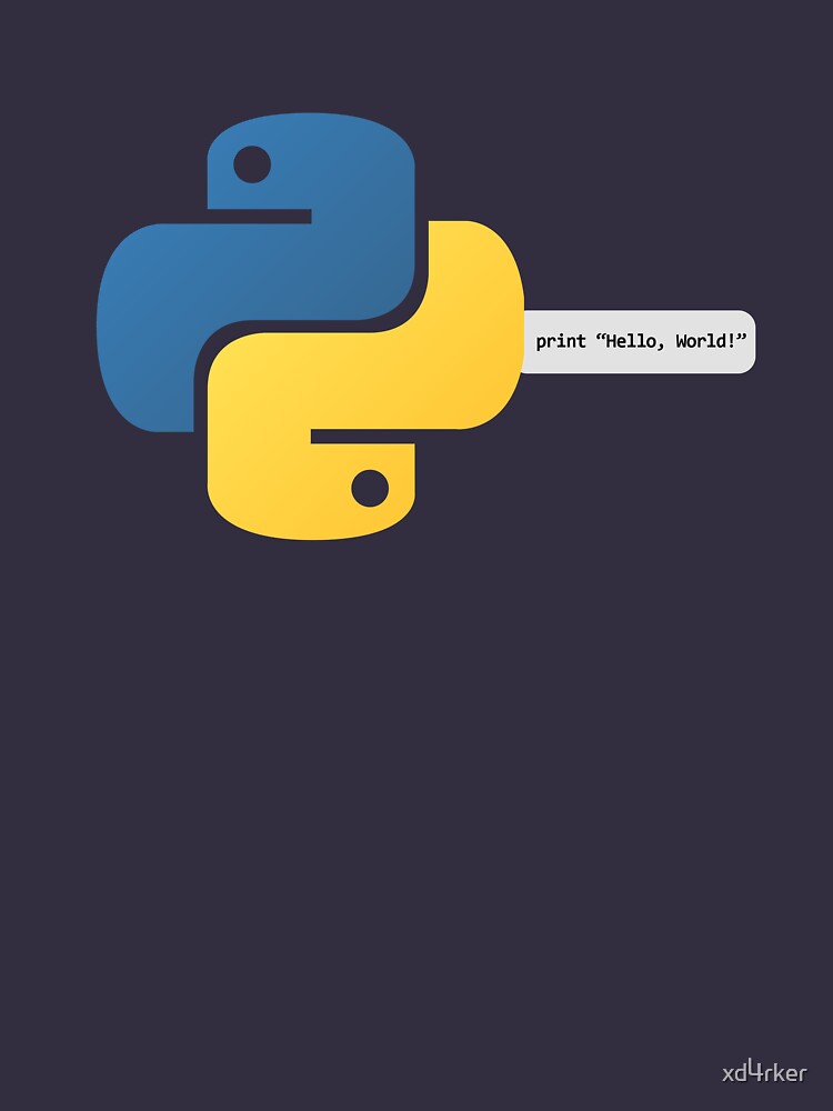 "Python hello, world! program" T-shirt by xd4rker | Redbubble | python ...