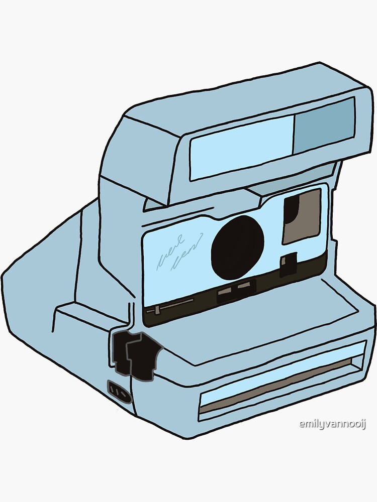 "Blue Old camera " Sticker for Sale by emilyvannooij | Redbubble