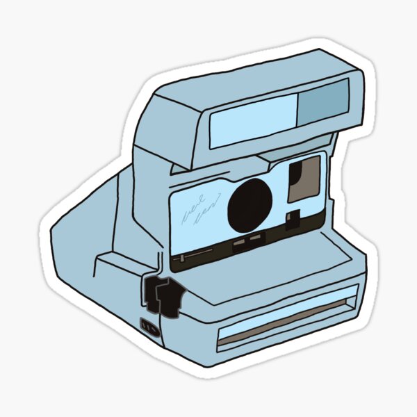 "Blue Old camera " Sticker for Sale by emilyvannooij | Redbubble