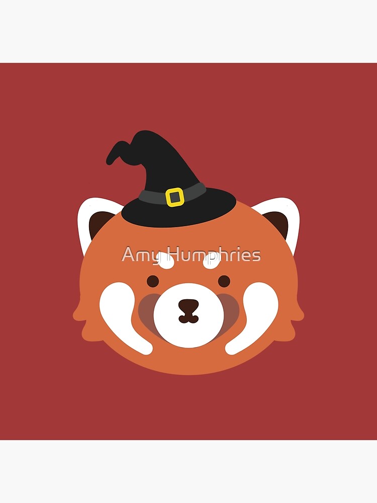 "Spooky Red Panda in a Witch's Hat" Poster by SpriteIdeas | Redbubble