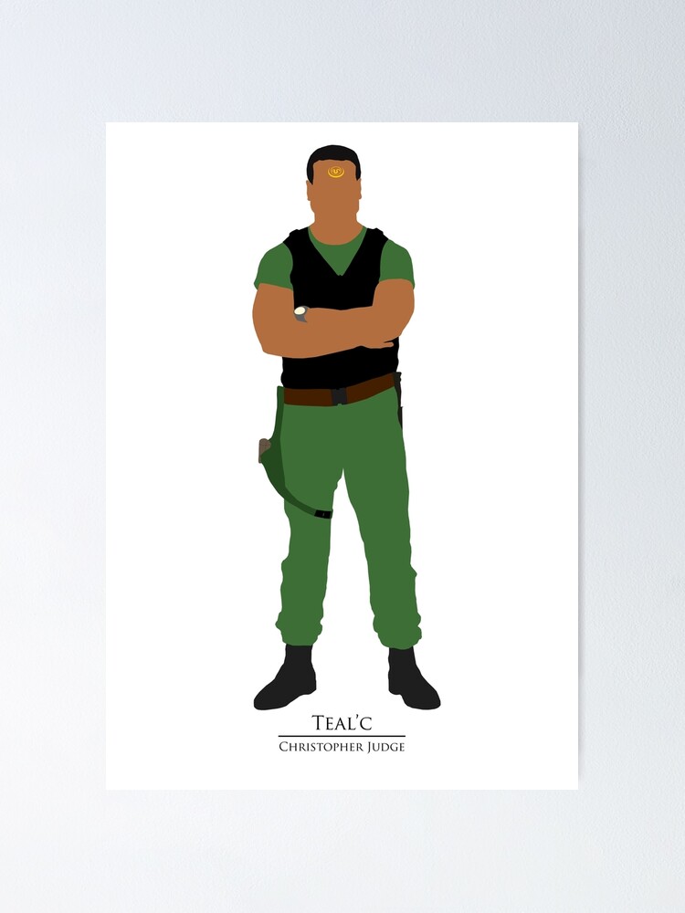 "Stargate SG1 - Minimalist Teal'c" Poster for Sale by AFFPrints | Redbubble