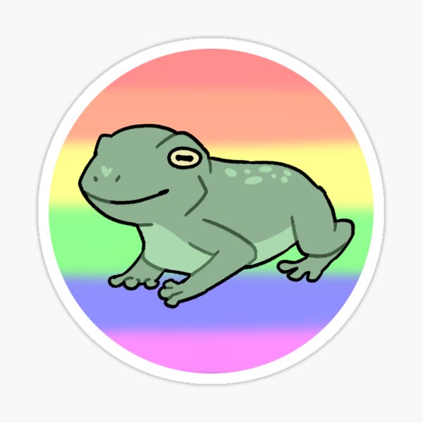 "questioning frog" Sticker by yvonnejart | Redbubble
