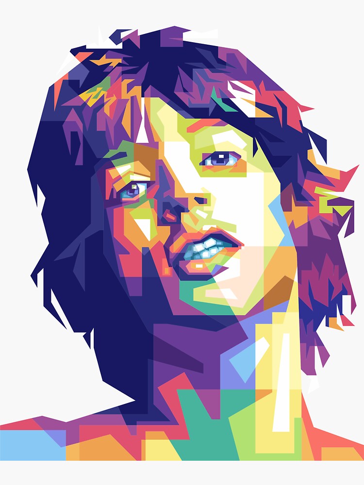 "Mick jagger" Sticker for Sale by ernandofp | Redbubble
