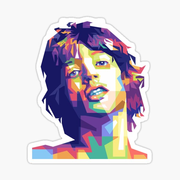 "Mick jagger" Sticker for Sale by ernandofp | Redbubble
