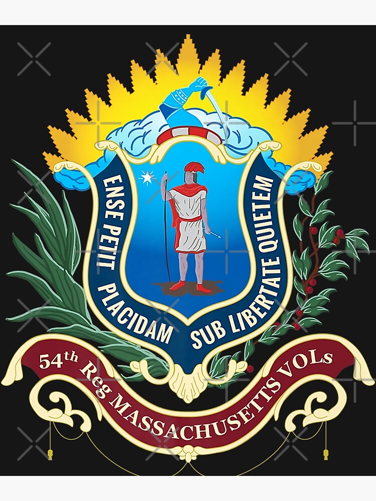 "54th Massachusetts Infantry Regiment African American Flag " Poster ...