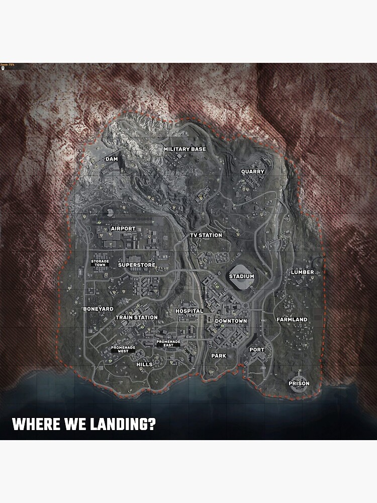 "Simple Warzone Map Poster" Art Print for Sale by BangerWear | Redbubble