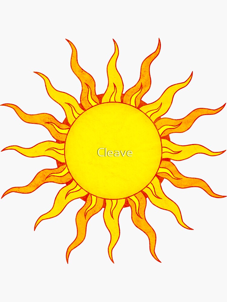 "Grunge Sun" Sticker for Sale by Cleave | Redbubble