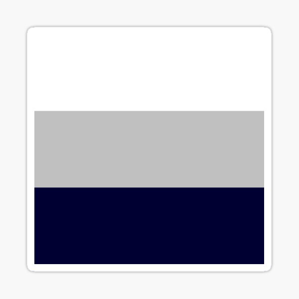 "Three Color Stripes Navy Blue Silver Gray And White" Sticker for Sale ...