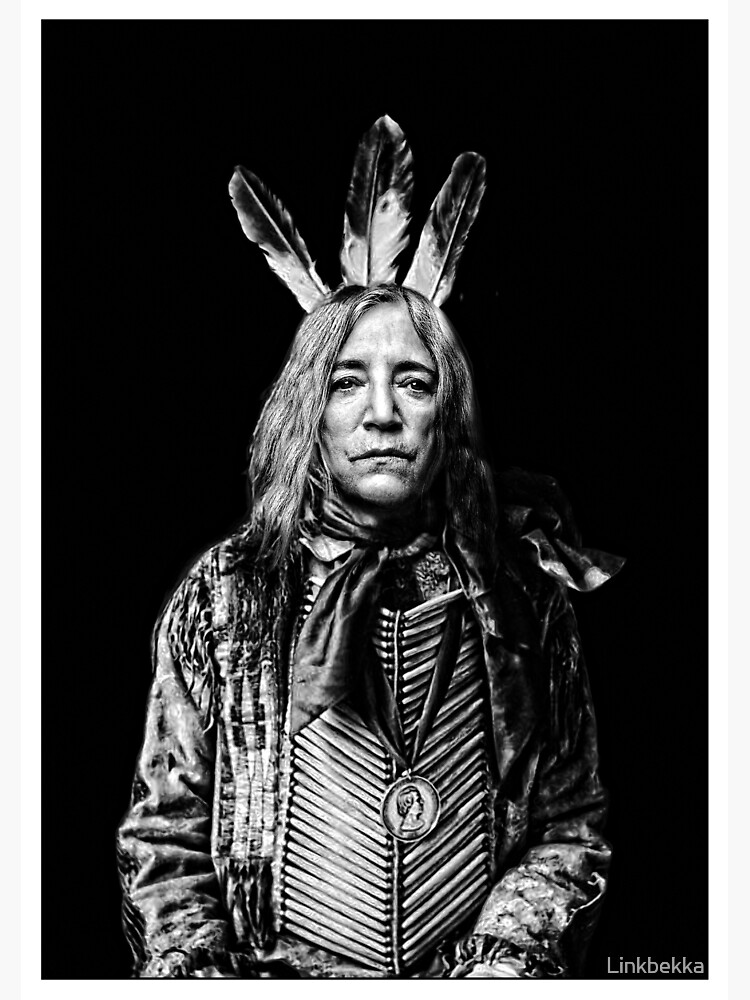 "Patti Smith as Native Red American Indian with Feather Headdress Black ...