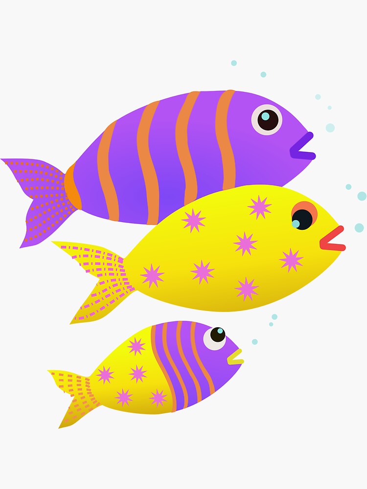 "Fish Family" Sticker by patalexander | Redbubble