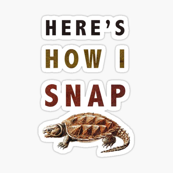 "Crocodile Snapping Turtle Snapper Spirit Slogan Shoutout" Sticker for ...